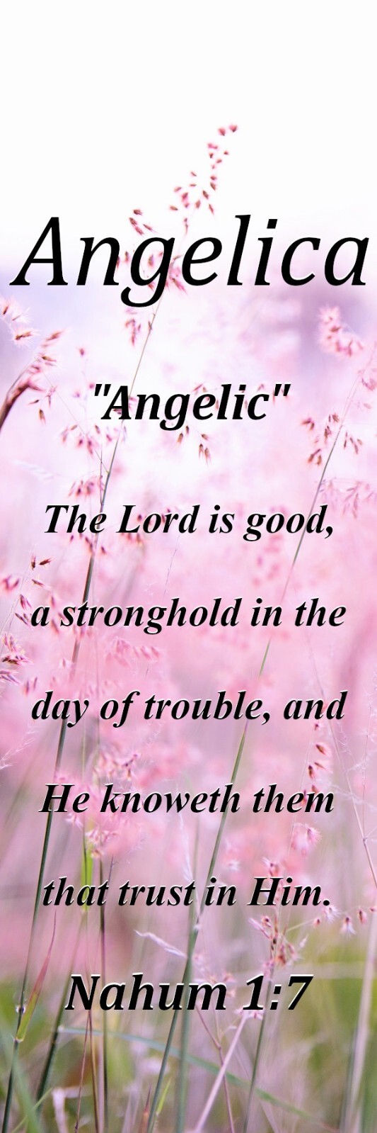 Angelica "Angelic" Keepsake Name Meaning Bookmark with Bible Verse and ...