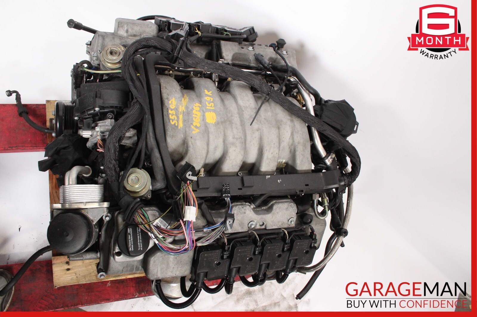 01-02 Mercedes W215 CL55 S55 AMG 5.5L Complete Engine Motor Block ...