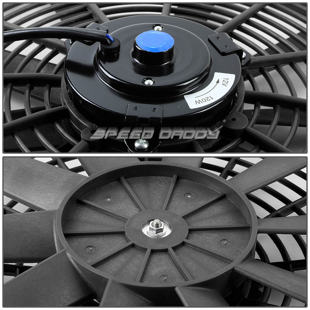 UNIVERSAL SLIM 16" PULL/PUSH RADIATOR ENGINE BAY COOLING FAN+MOUNTING ...