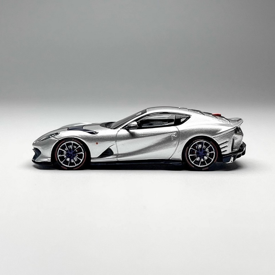 TOC 1/64 Scale Ferrari 812 Competizione Silver Diecast Car Model Toy ...