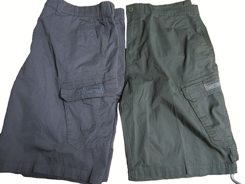UNIONBAY 2 pair Cargo Shorts 98% Cotton Size 42 green/gray | eBay