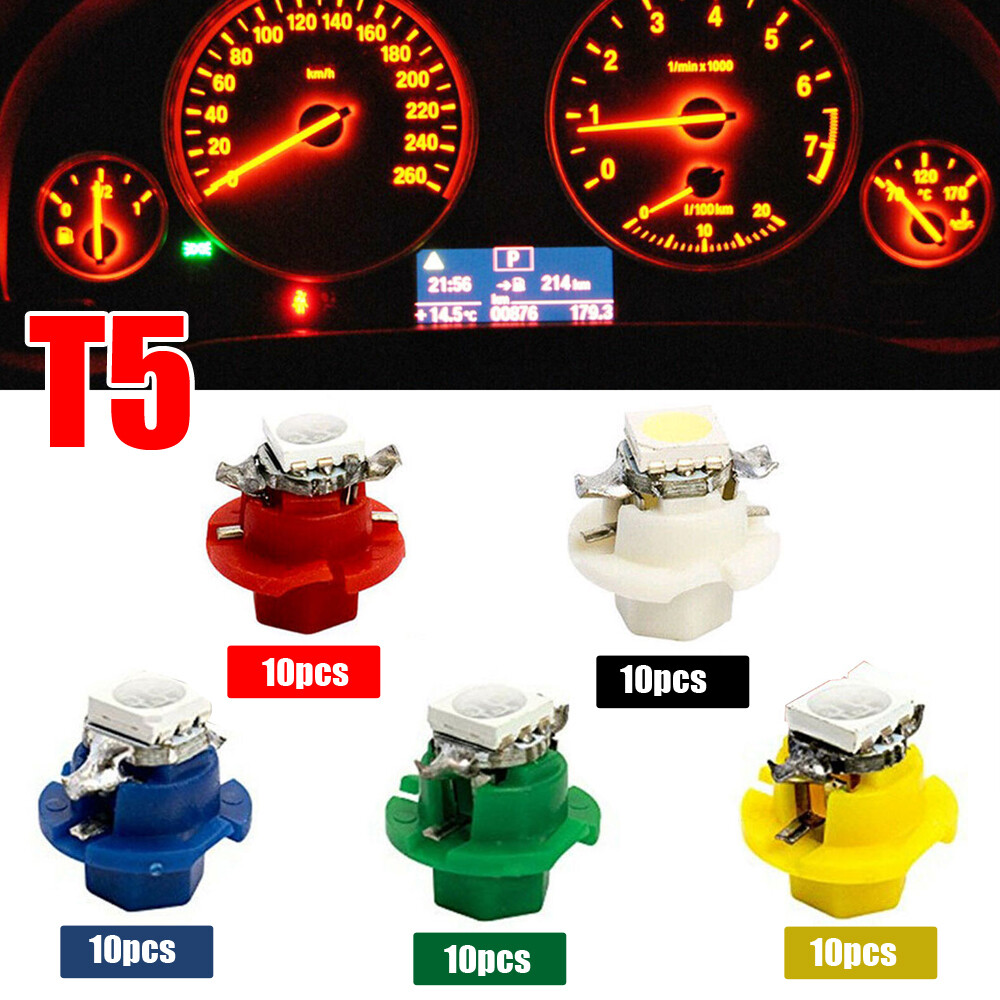 12V T5 B8.4D 5050 LED Lamp Gauge Speedo Dashboard Dash Side Light Bulb ...