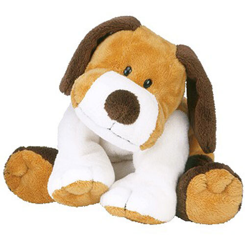 2002 Ty Pluffies Pluffy Plush Whiffer Puppy Dog Brown White Stuffed ...