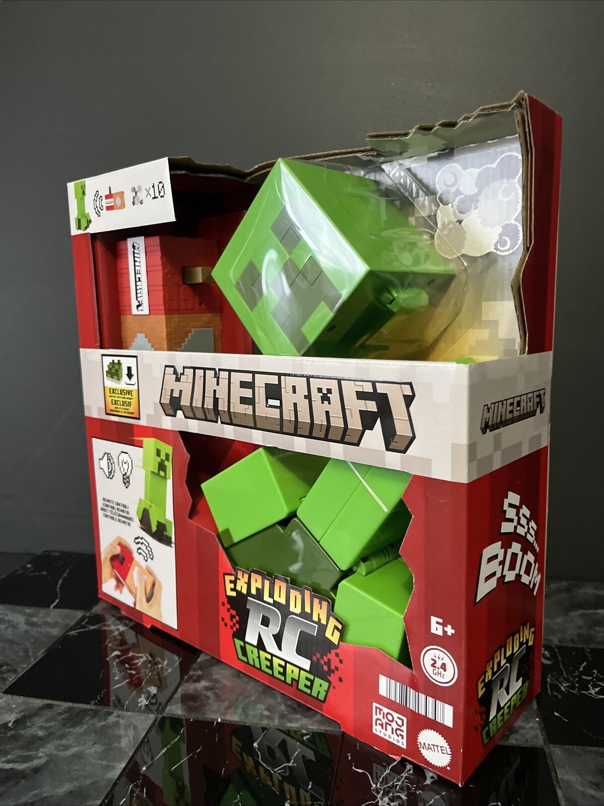Minecraft Movie Exploding RC Creeper Remote Control Figure Lights ...