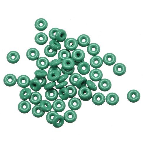 50pcs 1.5mm Thick Heat Resistant Mini Green O-Ring Rubber Sealing Ring ...