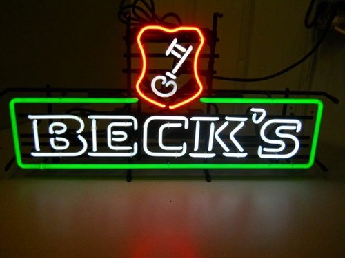 New Beck's Key Beer Bar Lamp Neon Light Sign 24"x20" | eBay