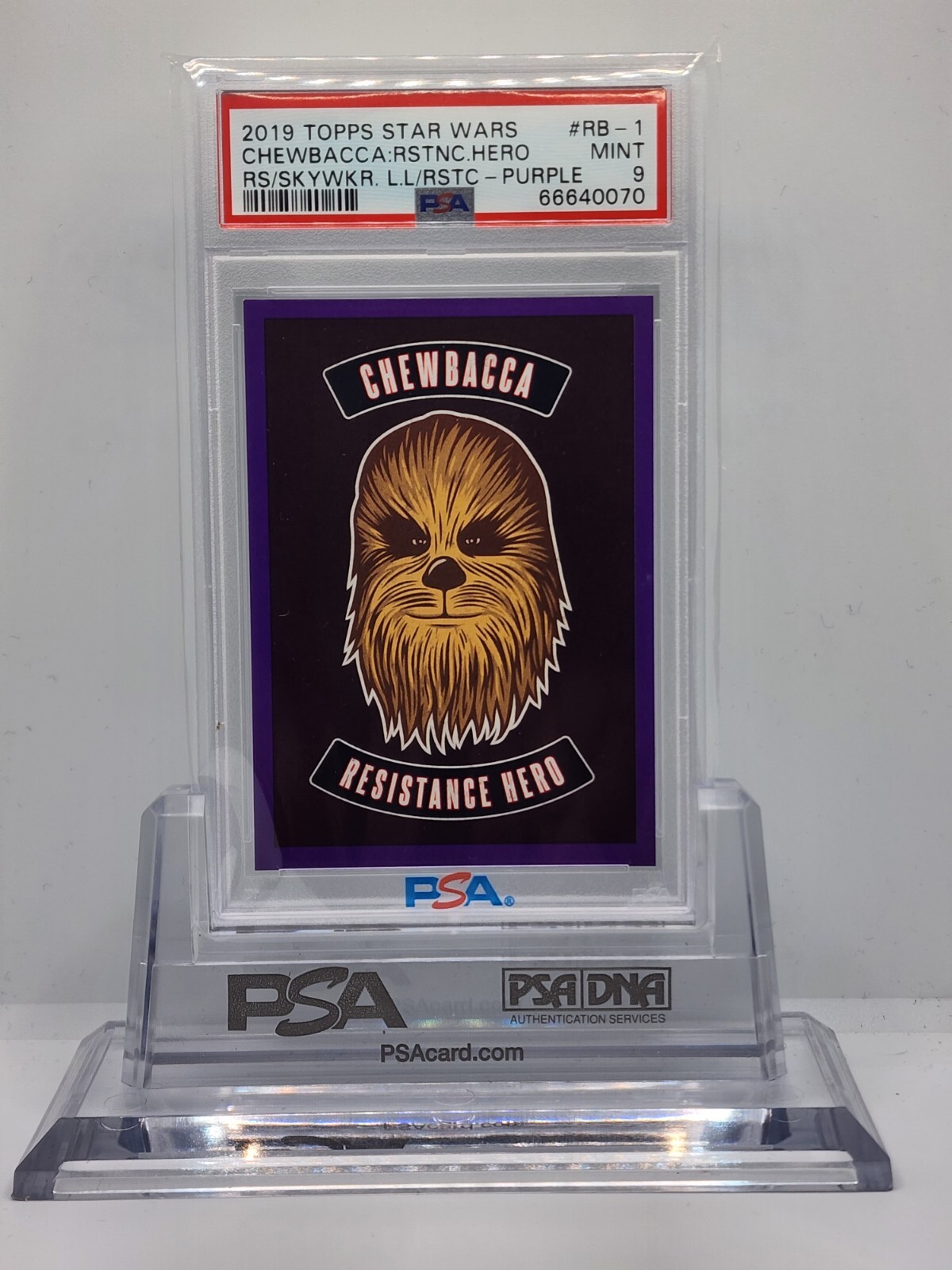 CHEWBACCA RESISTANCE HERO PSA 9 2019 TOPPS STAR WARS RISE SKYWALKER ...
