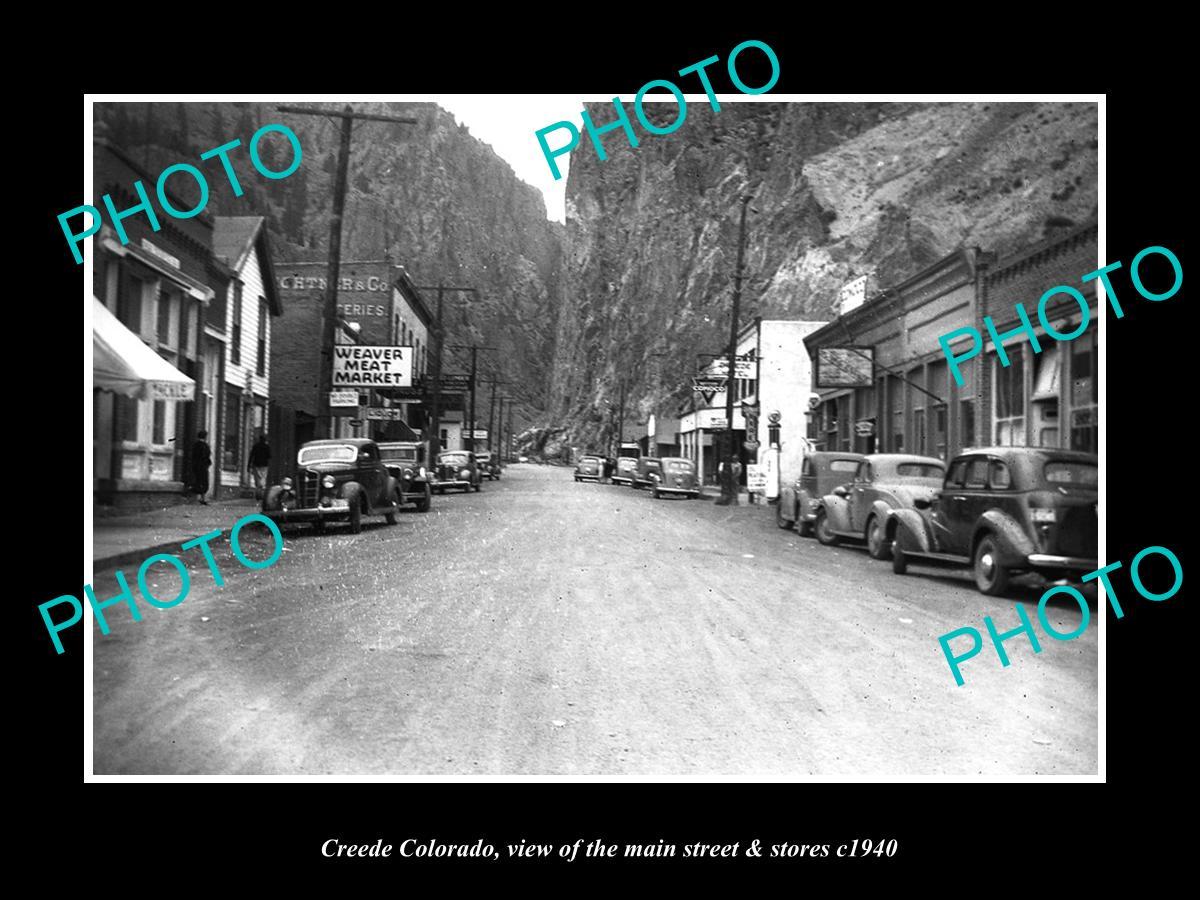 OLD LARGE HISTORIC PHOTO OF CREEDE COLORADO THE MAIN STREET & STORES ...