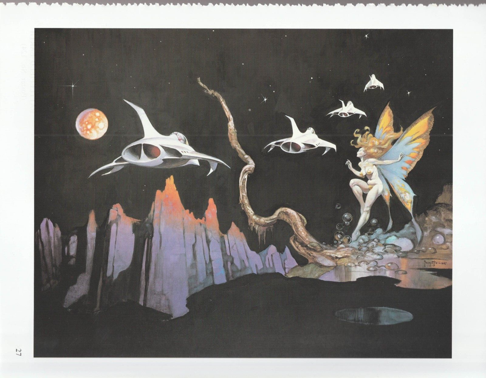 1996 full Color Plate "Space Women lot" by Frank Frazetta Fantastic GGA ...