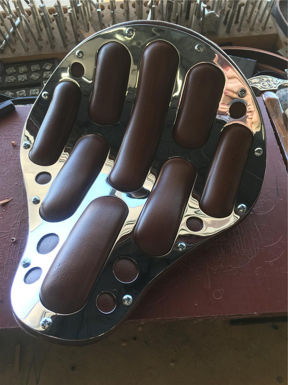 Rich Phillips Leather Custom Chrome Chopper Bobber Custom Motorcycle ...
