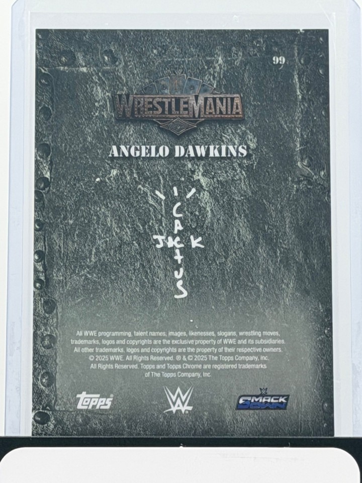 2025 Topps WWE Chrome WrestleMania Cactus Jack Laser RayWave Angelo ...