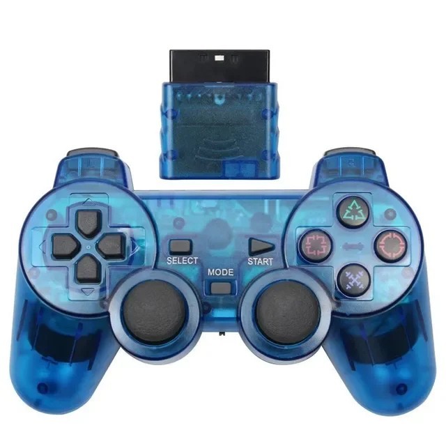 Wireless Controller for PS2,Built-in Dual Vibration 2.4G Gamepad ...