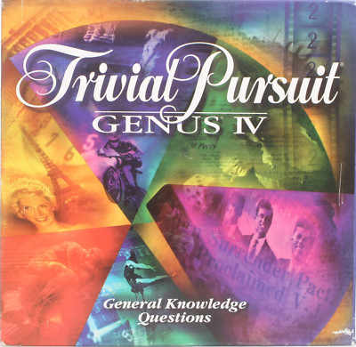 Game Trivial Pursuit Genius IV General Knowledge Questions 1996 | eBay