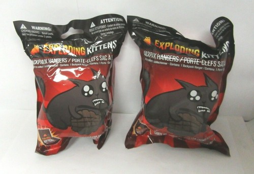 LOT OF 2 Exploding Kittens Backpack Hanger Key Chain - Includes card | eBay