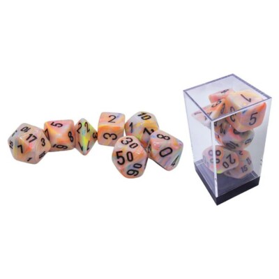 * Dice Poly Mega-hedral Festive Circus & Black 7ct Set CHX22442 | eBay