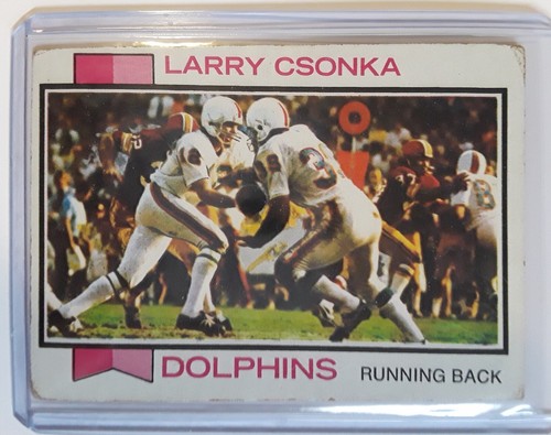 1973 Topps Larry Csonka #100 football card Miami Dolphins | eBay