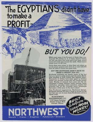 1939 Northwest Engineering Ad: Pyramid at Giza, Egyptian Art/Theme - | eBay
