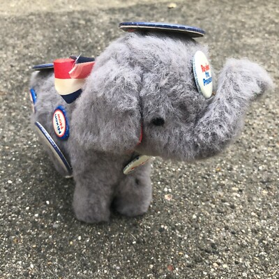 Elephant Republican Political Stuffed Plush Toy Animal w. Political ...