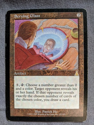 Scrying Glass Moderate Play MTG Urza's Destiny Magic The Gathering Rare ...