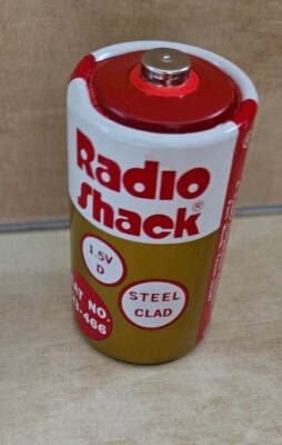 Vintage used Radio Shack flashlight battery D 1.5V 1960's 1970's | eBay