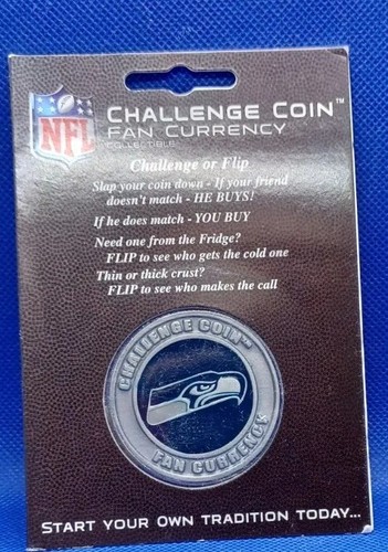 Seattle Seahawks Poker Card Guard Topper Challenge Coin | eBay