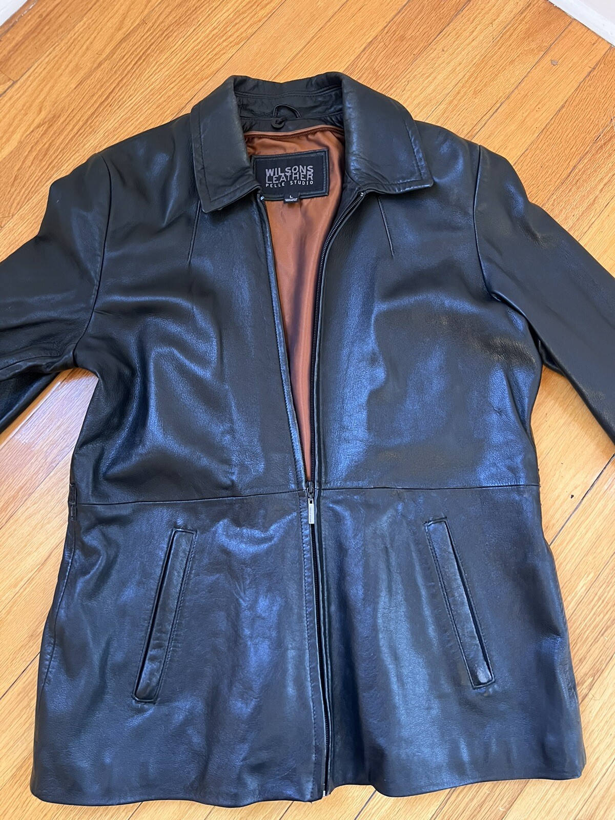 Wilsons Leather Man s Jacket Coat Lined Size L Gem wilsons-leather-man-s-jacket-coat-lined-size-l-gem
