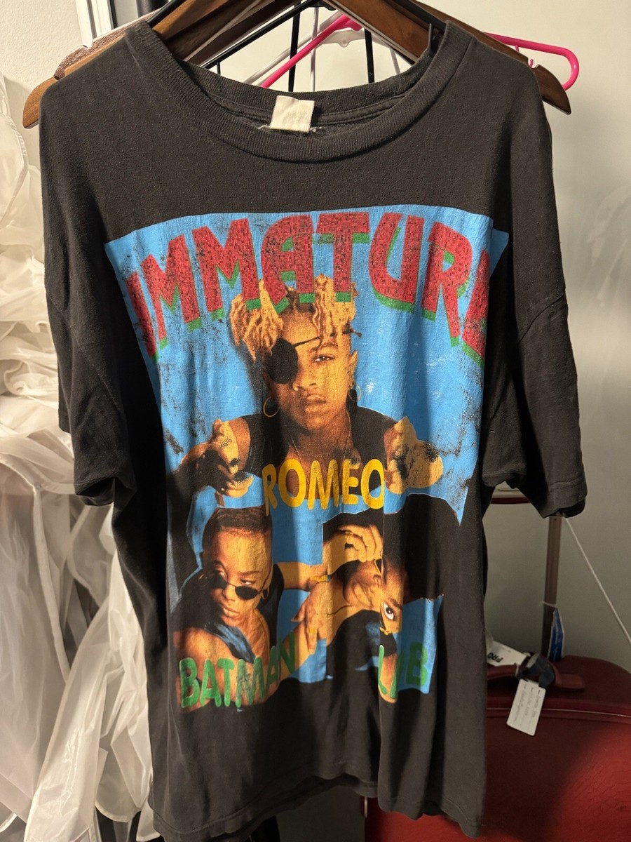Vintage 90s Immature Rap Tee R&B Grail T-Shirt Rare Parking Vintage 90s Immature Rap Tee R&B Grail T-Shirt Rare Parking