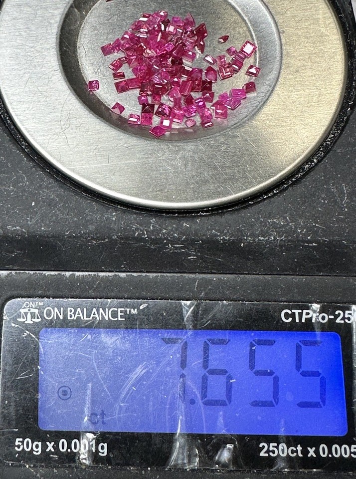 Expensive Lot Of BEST COLOR Quality 💎Natural 🌍 Square Ruby Lot 7.65ct ...