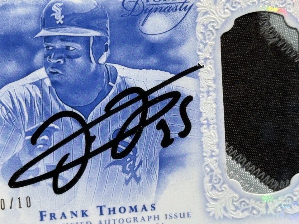 2015 Topps Dynasty Frank Thomas Auto 3 Color Patch Jersey /10 SEALED AP ...
