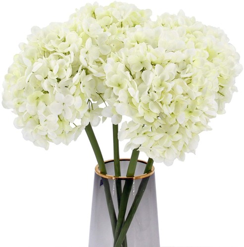 TOPIA High Details Hydrangea Silk Flowers (225 Petals of Each Flower ...