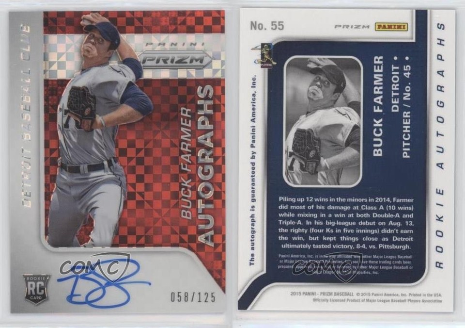 2015 Panini Prizm Red Power 58/125 Buck Farmer #55 Rookie Auto RC 9xu ...
