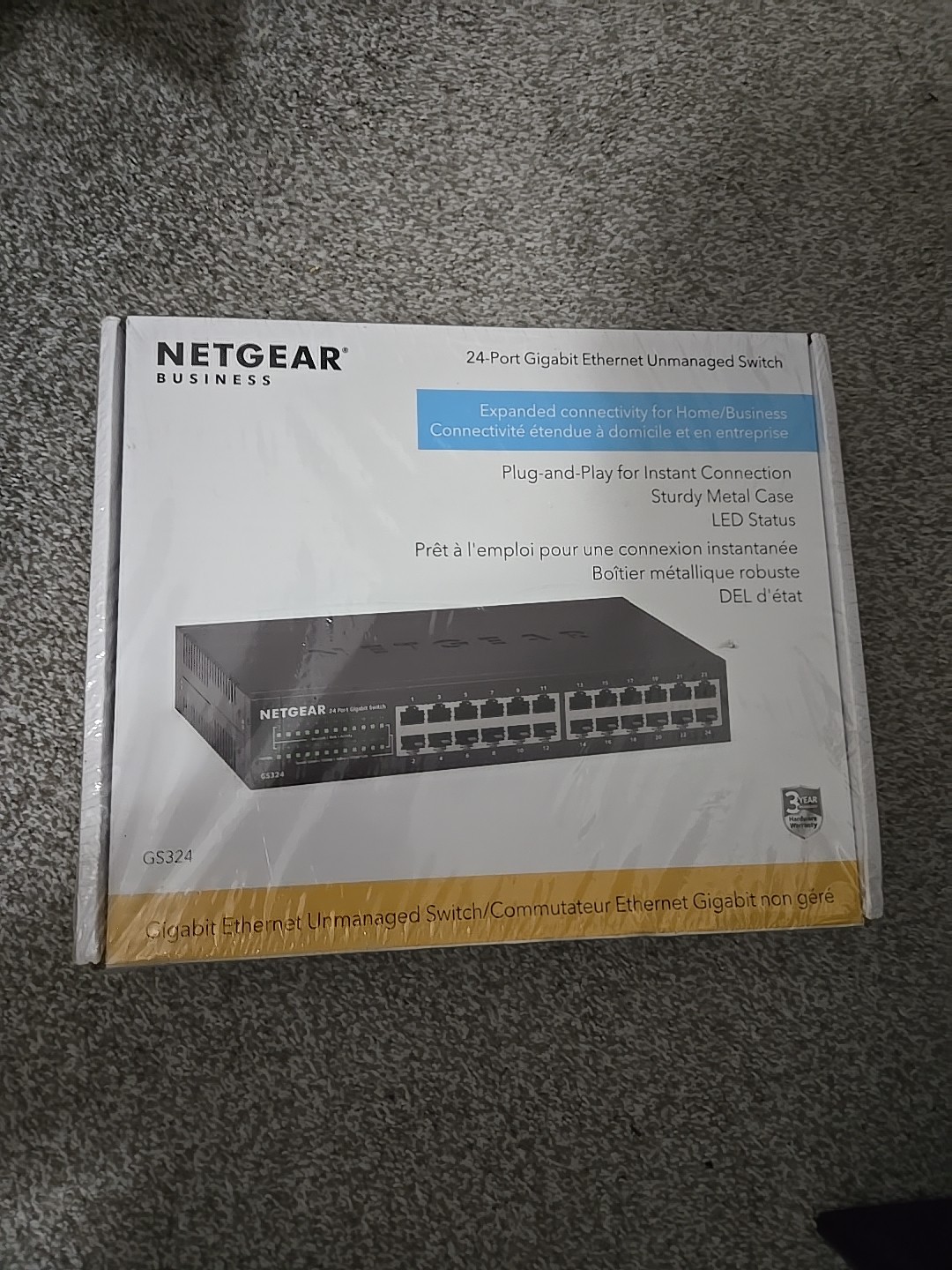 NETGEAR GS324-200NAS 24-Port Gigabit Ethernet Unmanaged Switch - Black ...