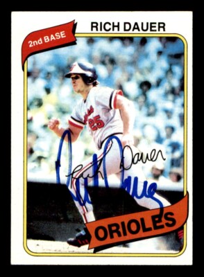 1980 Topps Baseball #102 Rich Dauer Signed Autograph (No COA) | eBay