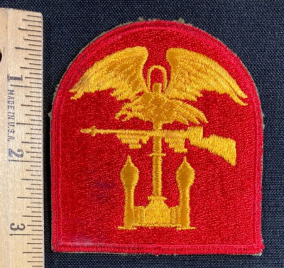 1940 WWII Rare US Military RED Embroidered Patch Insignia Gold Eagle ...