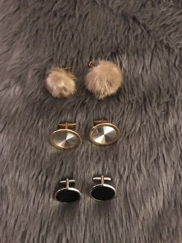 Vintage Mens Lot Of 3 Cufflinks Swank, Fur, Hologram | eBay