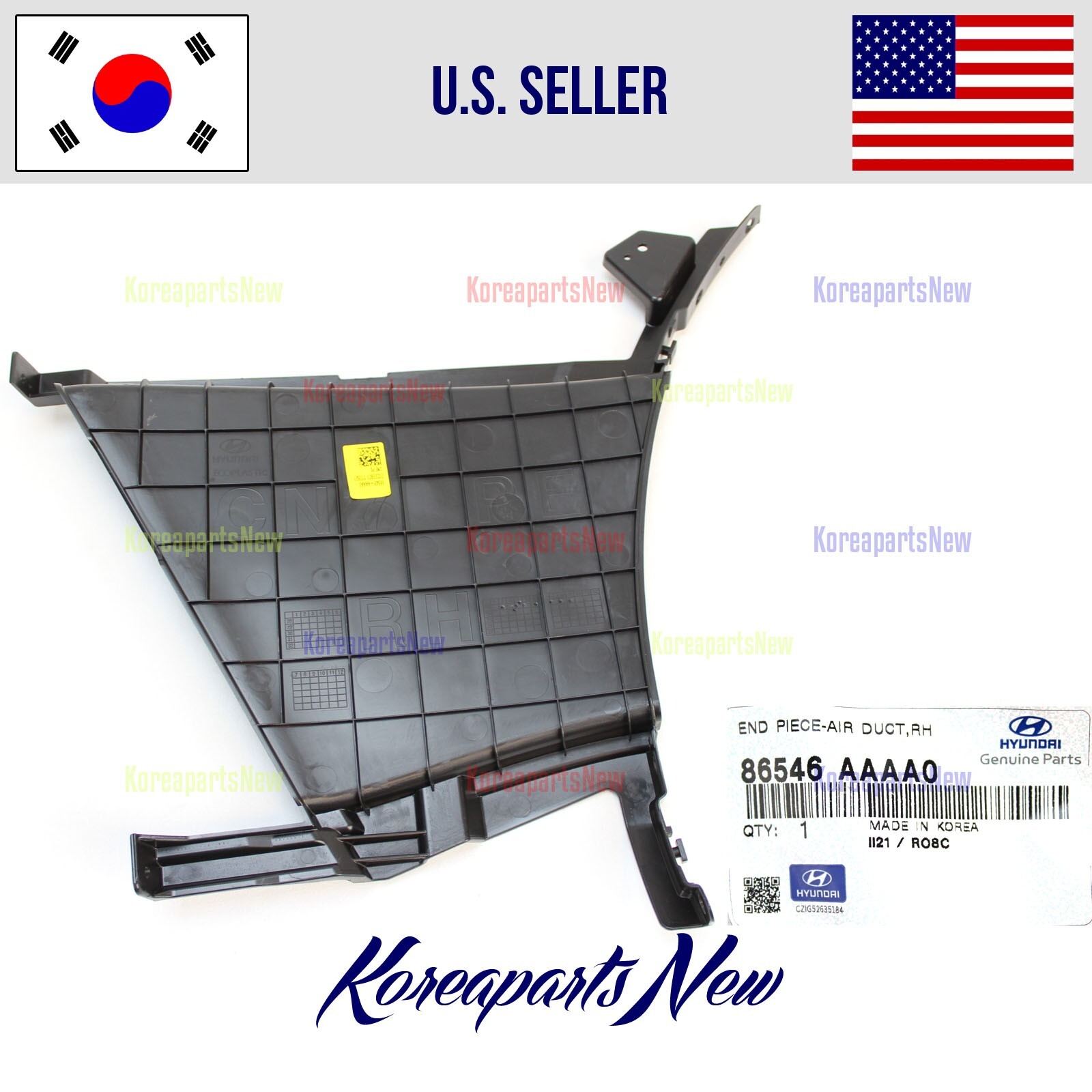 FRONT Bumper Air Duct Curtain Right PASSENGER ⭐OEM⭐ Hyundai Elantra ...