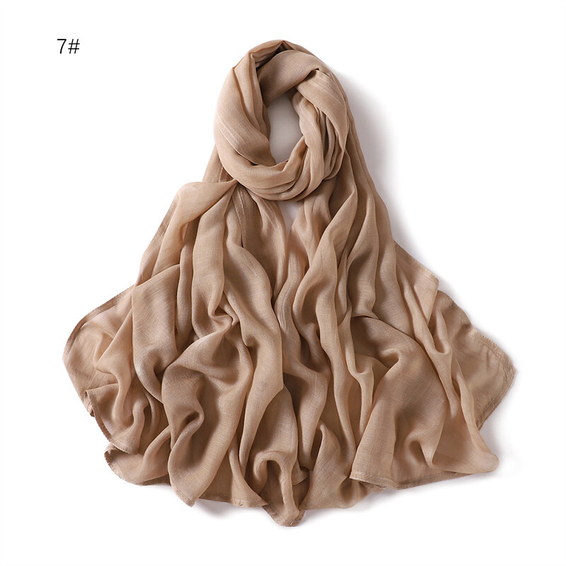 Women Muslim Hijab Head Wrap Scarf Shawl Cotton Headscarf Islamic ...
