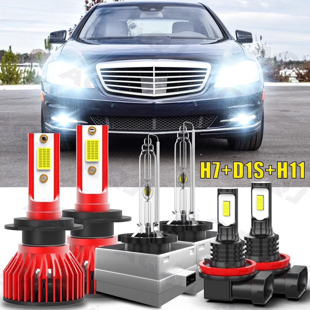 For Mercedes-Benz S550 2007-2010 LED HID Xenon Headlight High/Lo+Fog ...