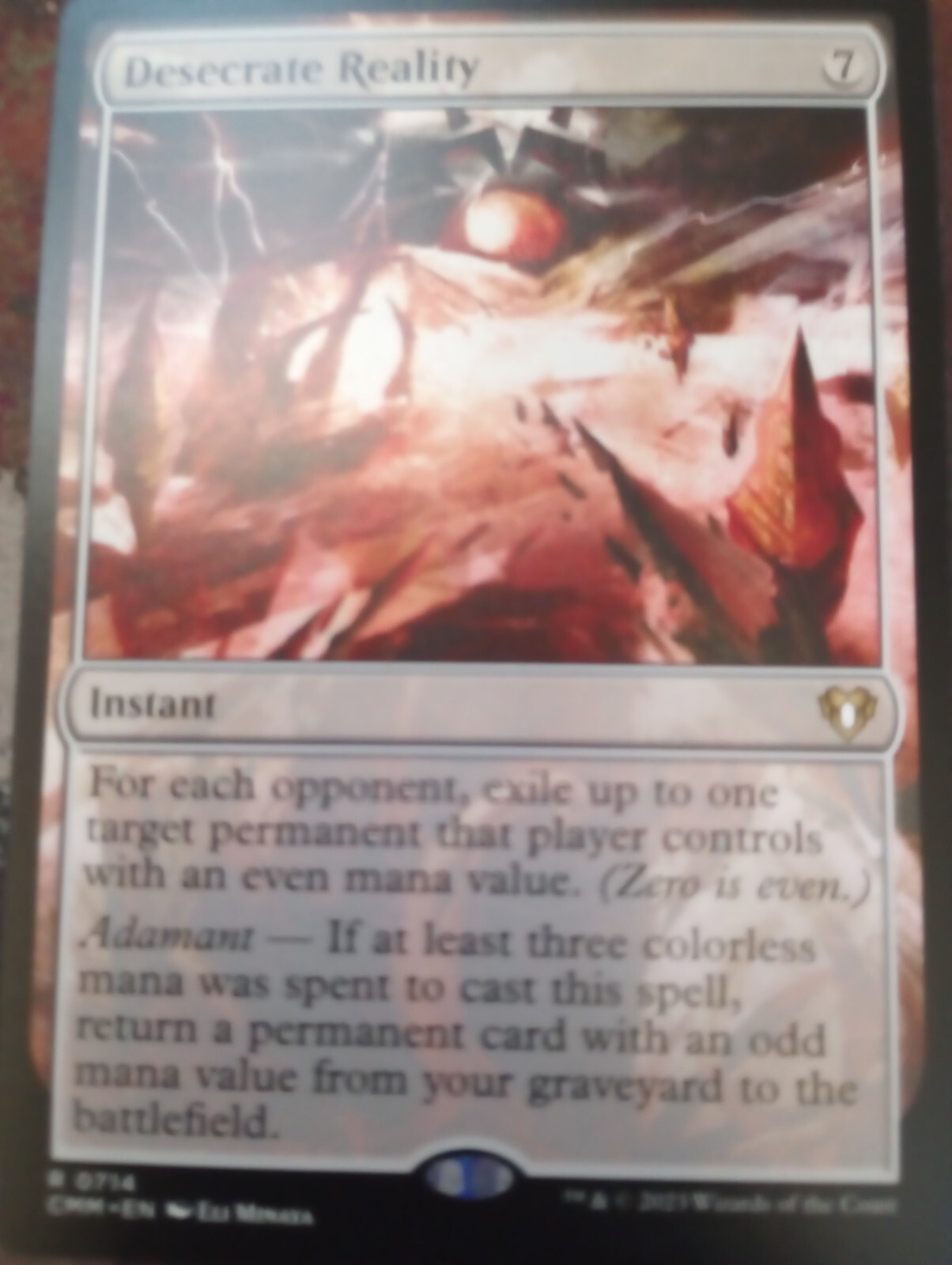 [1x] Desecrate Reality - Near Mint, English - Commander Masters MTG ...