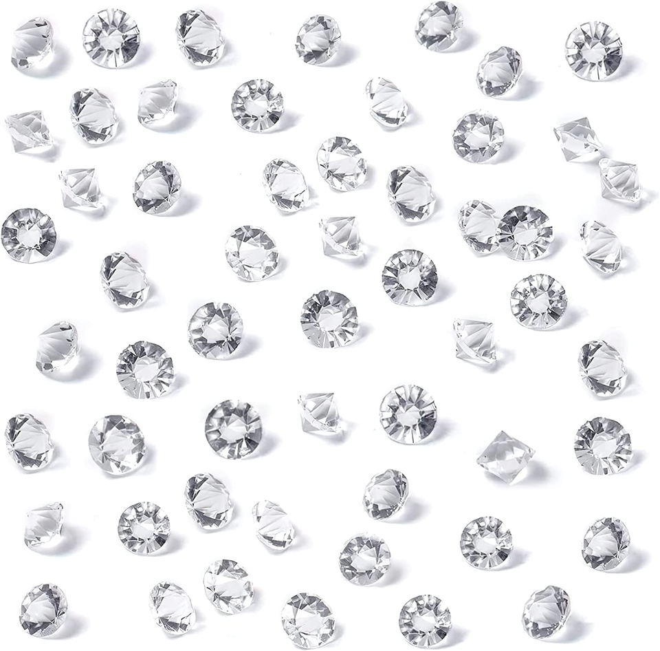 Clear Glass Diamonds 500PCS Crystal Gems Pirate Treasure 10Mm Fake ...