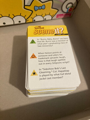 2009 The Simpsons Scene it? Trivia cards Replacement Q & A Cards | eBay