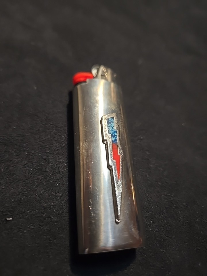 Vtg Lighter Case Lightning Bolt Western Cover Holder Sleeve Turquoise ...