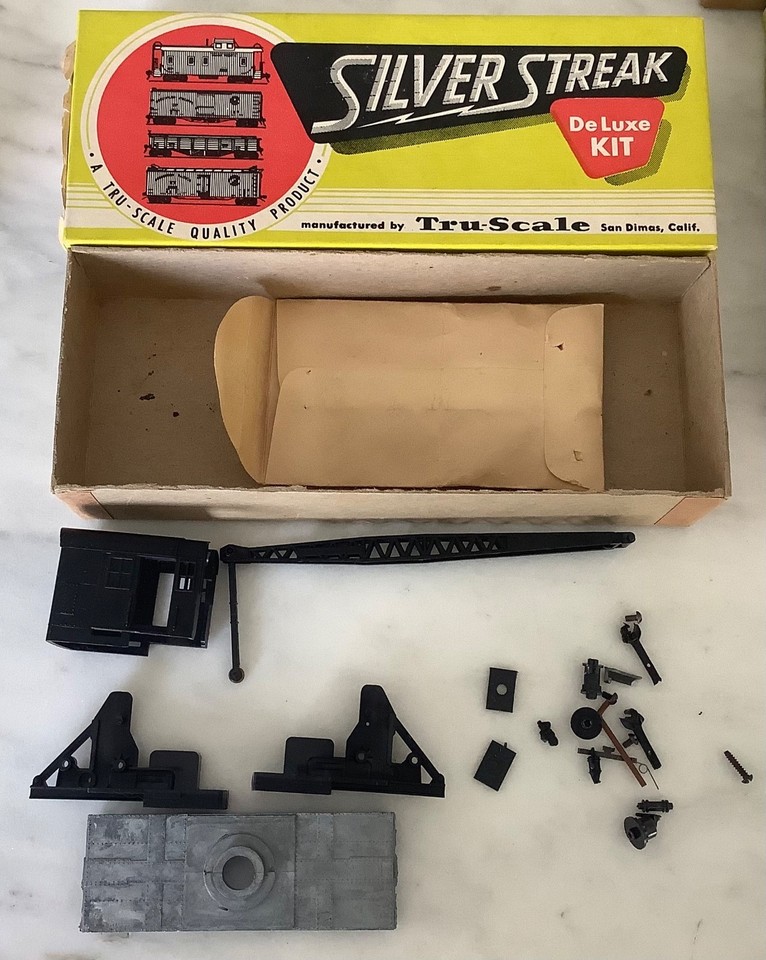 SILVER STREAK TRU-SCALE HO Scale 25 Ton Crane Parts + Ballast, Boom Car ...