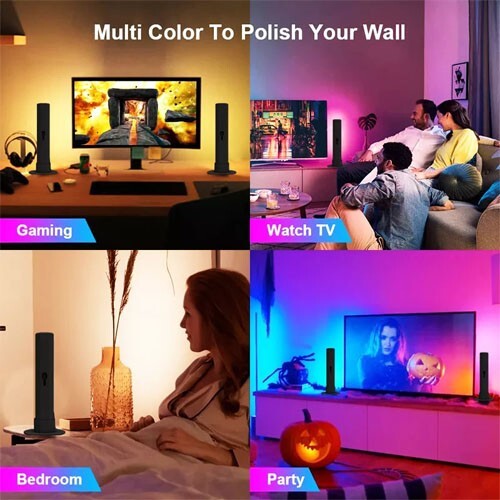 Smart LED Ambiance Backlight TV Light Bars Music Sync Kit APP & Remote ...