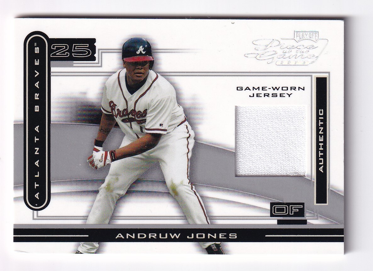 Andruw Jones 2003 Playoff Game Worn Jersey Numbered Card 63/75 | eBay