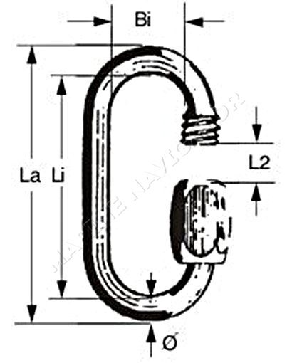 Marine instruments Screw link"CE + EN362" standard 10mm galvanized | eBay