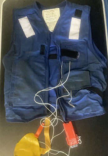 USN USMC Mustang Survival Flight Deck Life Preserver Vest Flight Blue ...