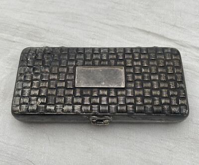 King Gillette Silver Plated Metal Safety Razor Box Pocket Edition Case ...