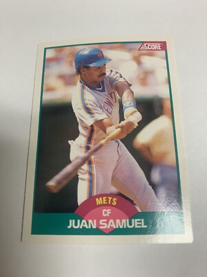 1989 Score Traded Juan Samuel New York Mets | eBay