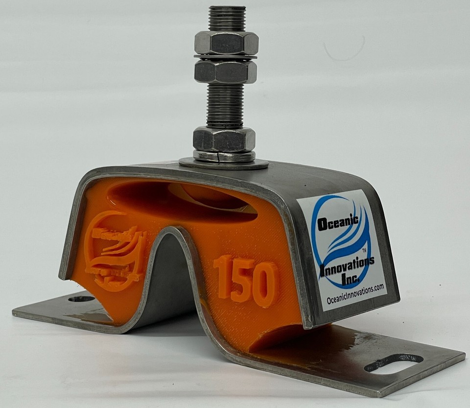 4 Stainless Marine Engine Motor Mount Replaces Yanmar 3QM and 3JH #100 ...